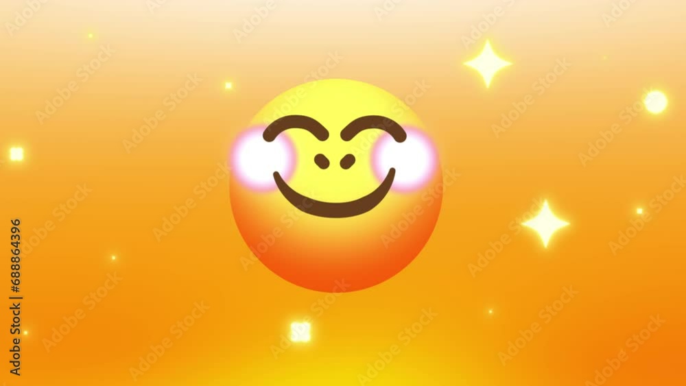 Animated happy to sad emotions emoticons reaction with shines effect ...
