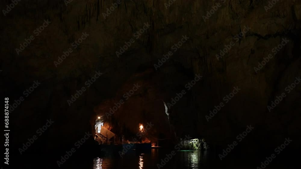 First point view from floating ship to Grotta dello Smeraldo just ...