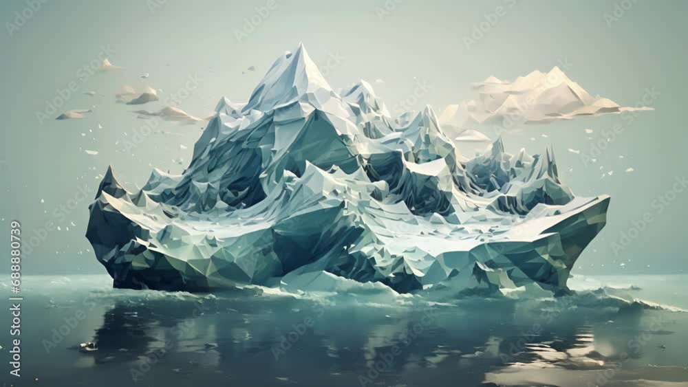 The fusion of technology and nature comes to life in this low poly ...