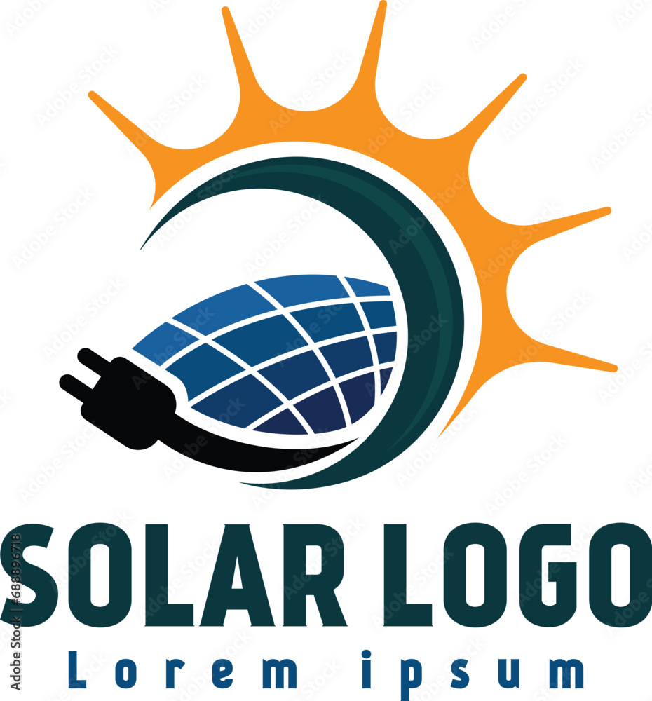 electric solar power panel surya logo icon symbol design template ...