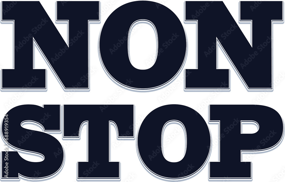 Digital png illustration of black non stop text on transparent ...