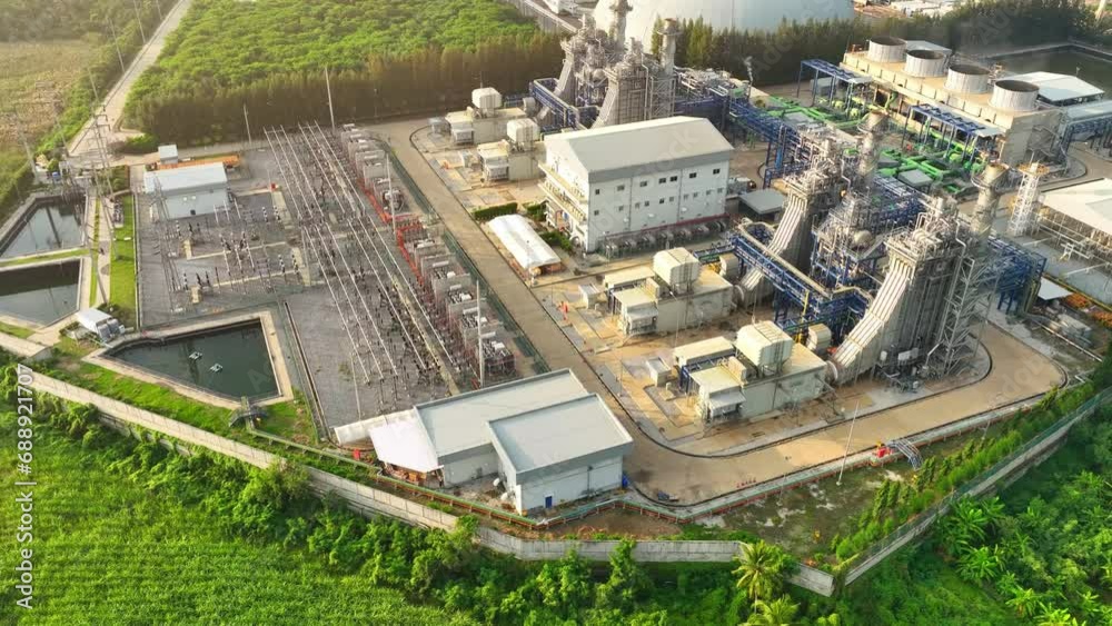 A drone's eye view of the power plant reveals a sprawling network of ...