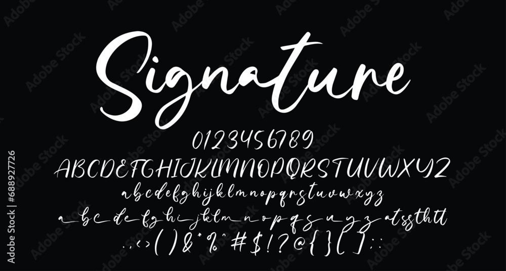 Signature Beauty Script Handwritten font Best Alphabet Alphabet Brush ...