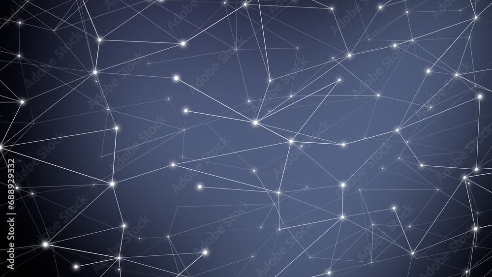 Line connected blur background with abstract connections, geometric ...