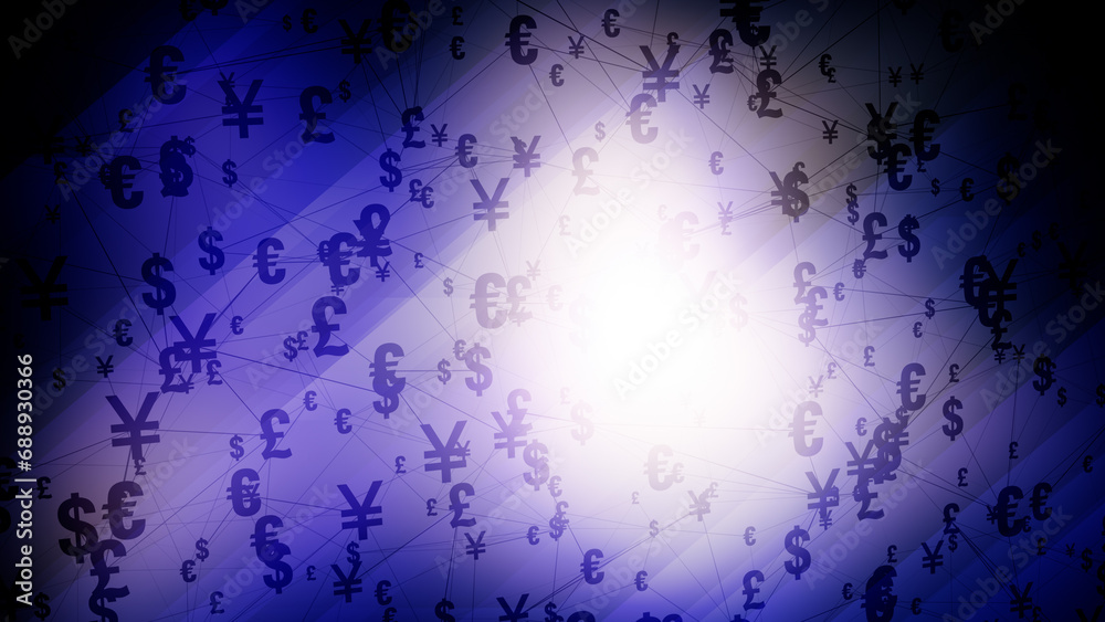 Finance backdrop with rectangles currency symbol wall consisting of ...