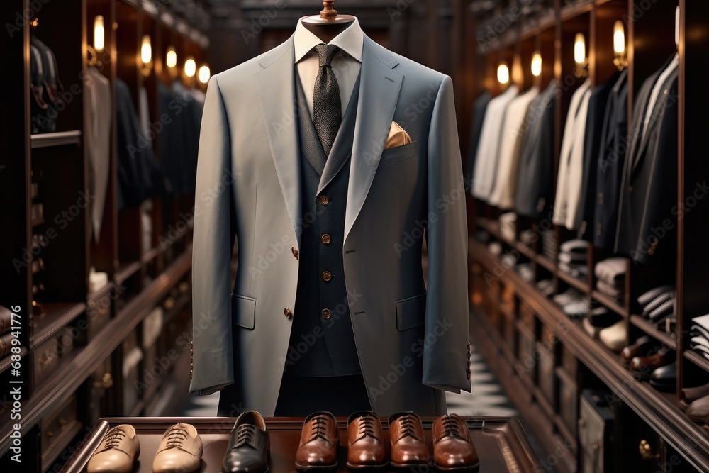 A luxurious walk-in closet, Treasure trove of sartorial elegance, A ...