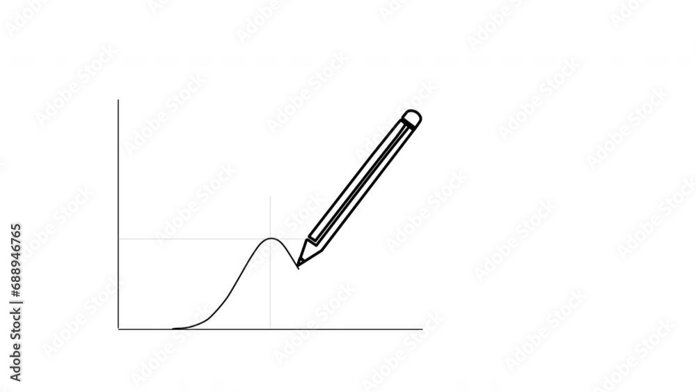 Pencil drawing animation of Gauss probability law, normal distribution ...