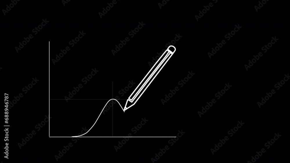 Pencil drawing animation of Gauss probability law, normal distribution ...