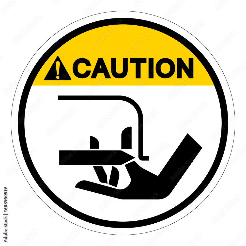 Caution Cutting Hazard Symbol Sign, Vector Illustration, Isolate On ...