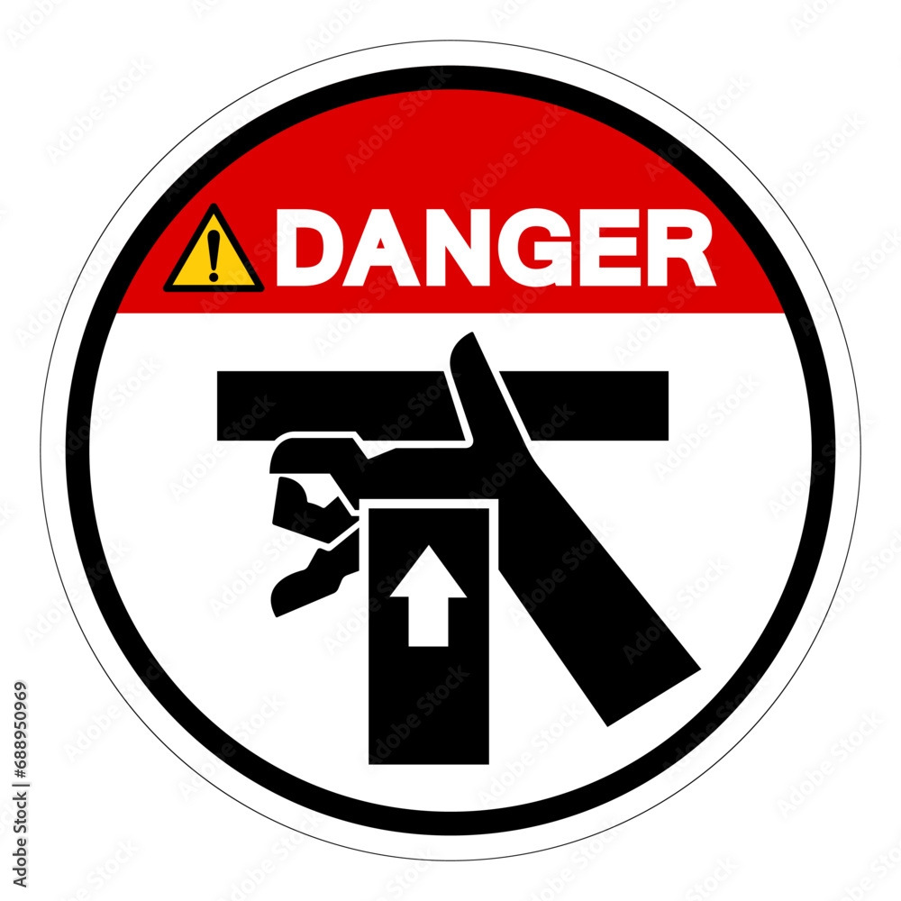 Danger Hand Crush Force From Below Symbol Sign, Vector Illustration ...