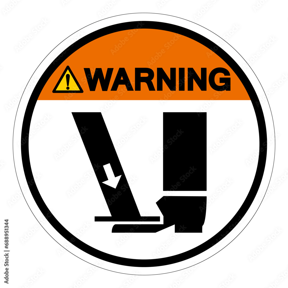 Warning Crush Hazard Symbol Symbol Sign, Vector Illustration, Isolate ...