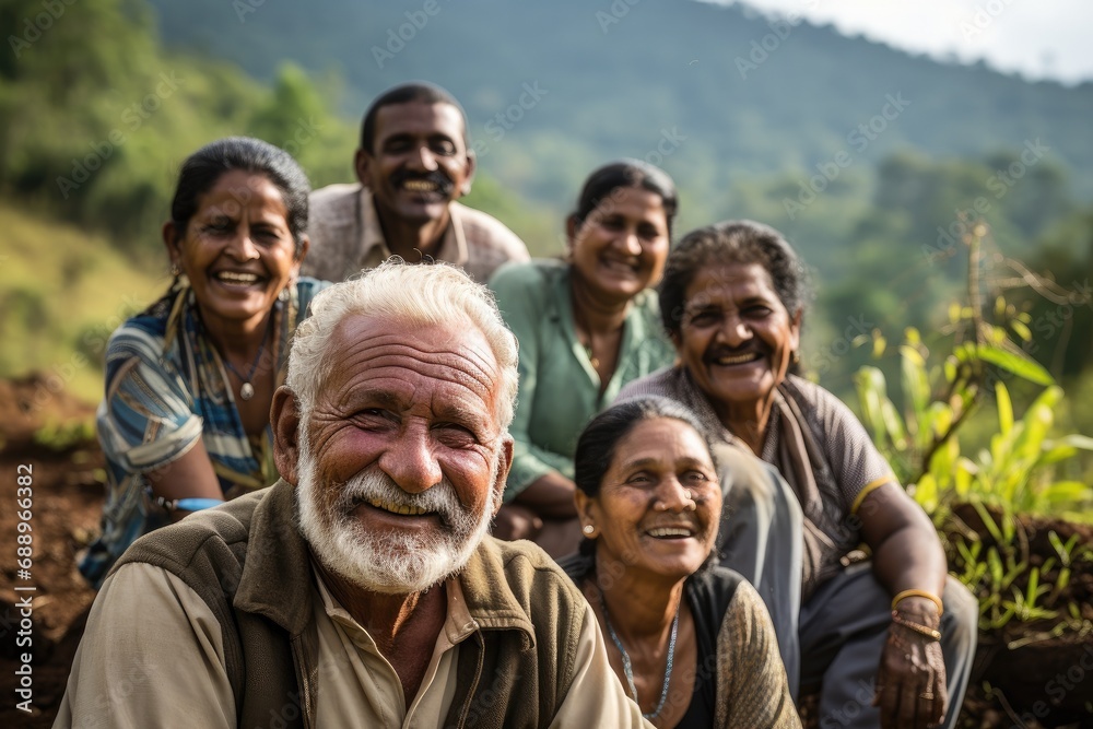 Happy active senior citizens group having fun at india home. Happy ...