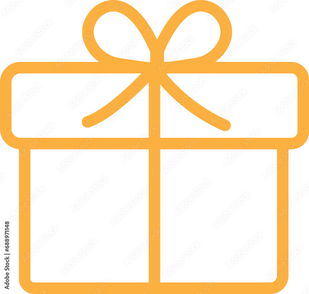 Gift box with ribbon icon. Gift box icon in Trendy Line style ...