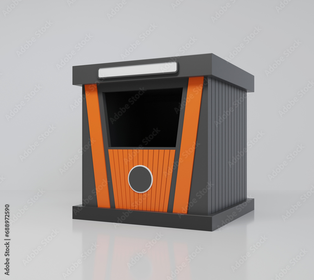 Modern design store booth. Exhibition stand for mockup and corporate ...