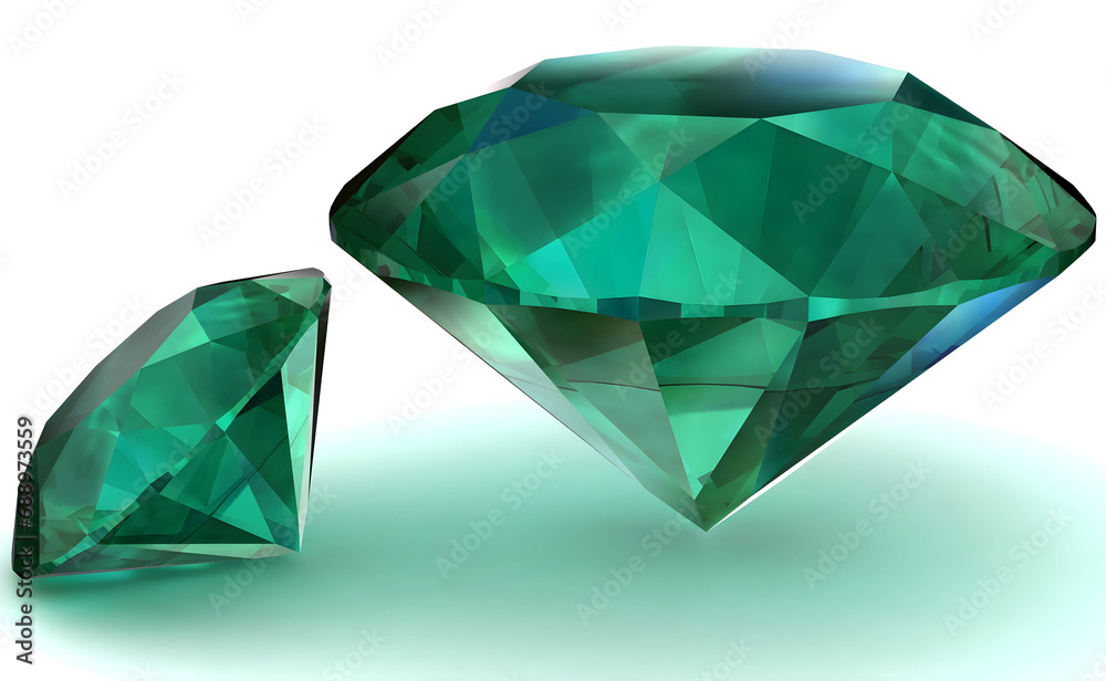 beautiful gem on white background (high resolution 3D image) Stock ...