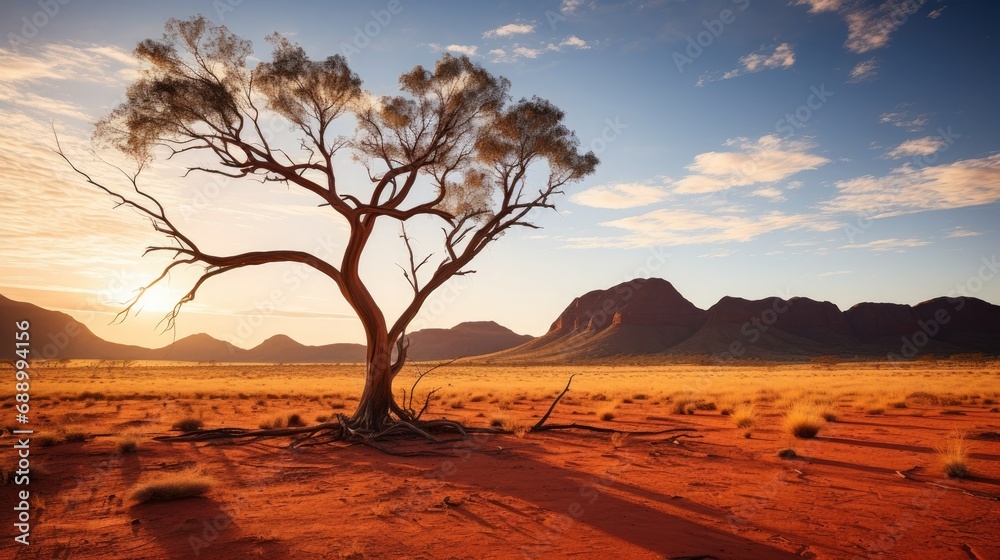 beauty of the Australian Outback. Weather conditions are dry, causing ...