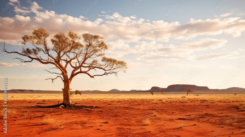 beauty of the Australian Outback. Weather conditions are dry, causing ...