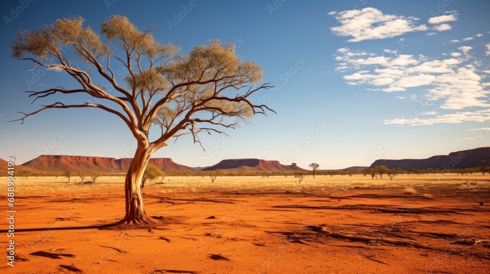 beauty of the Australian Outback. Weather conditions are dry, causing ...