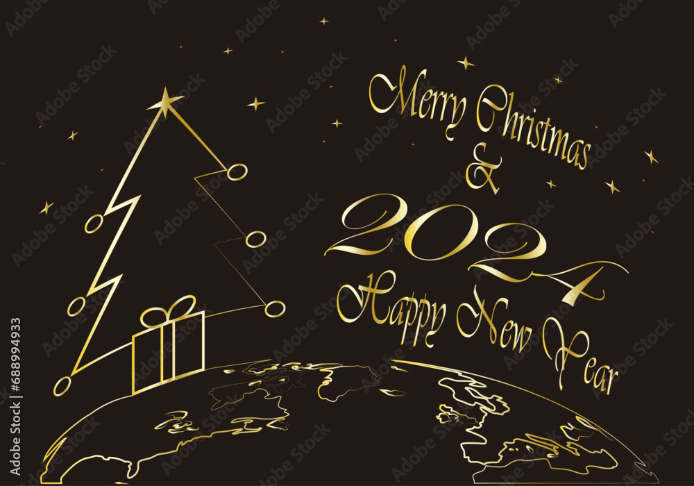 Christmas 2024. Felicitación navideña 2024. Feliz Navidad y Feliz Año ...