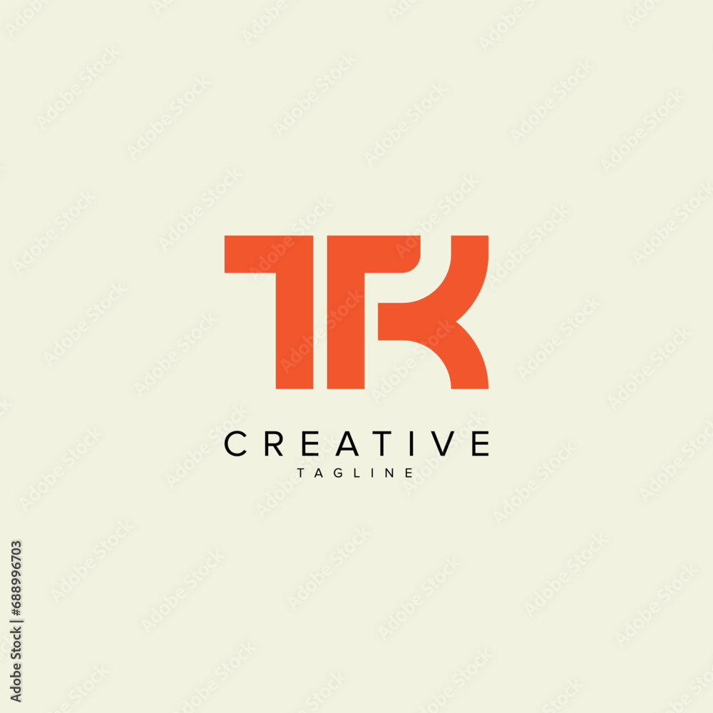 Alphabet TK KT letter modern monogram style logo vector template Stock ...