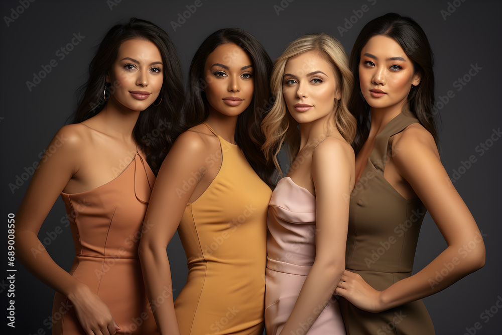 Portraits of women from different diverse ethnicites, Beautiful ...