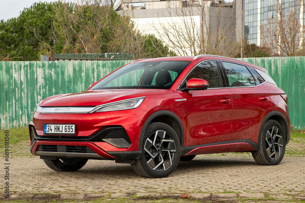 BYD Atto 3 is a battery electric compact crossover SUV manufactured by ...