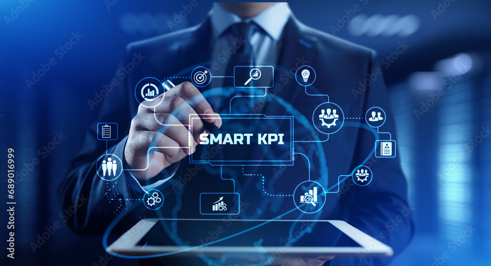 Smart KPI Key Performance Indicator business technology concept on ...