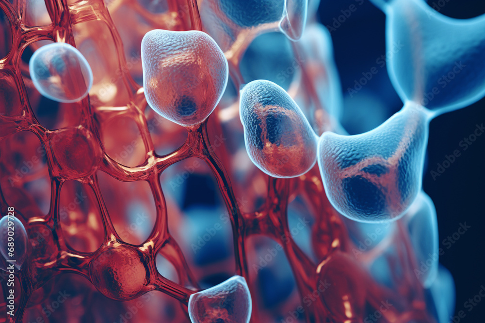 Abstract canvas of bioprinting, symbolizing the artistic precision in ...