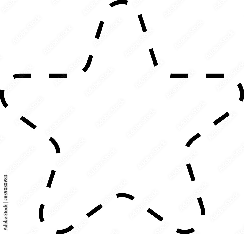 Dash line shapes. Dashed outline design of border for basic geometric ...