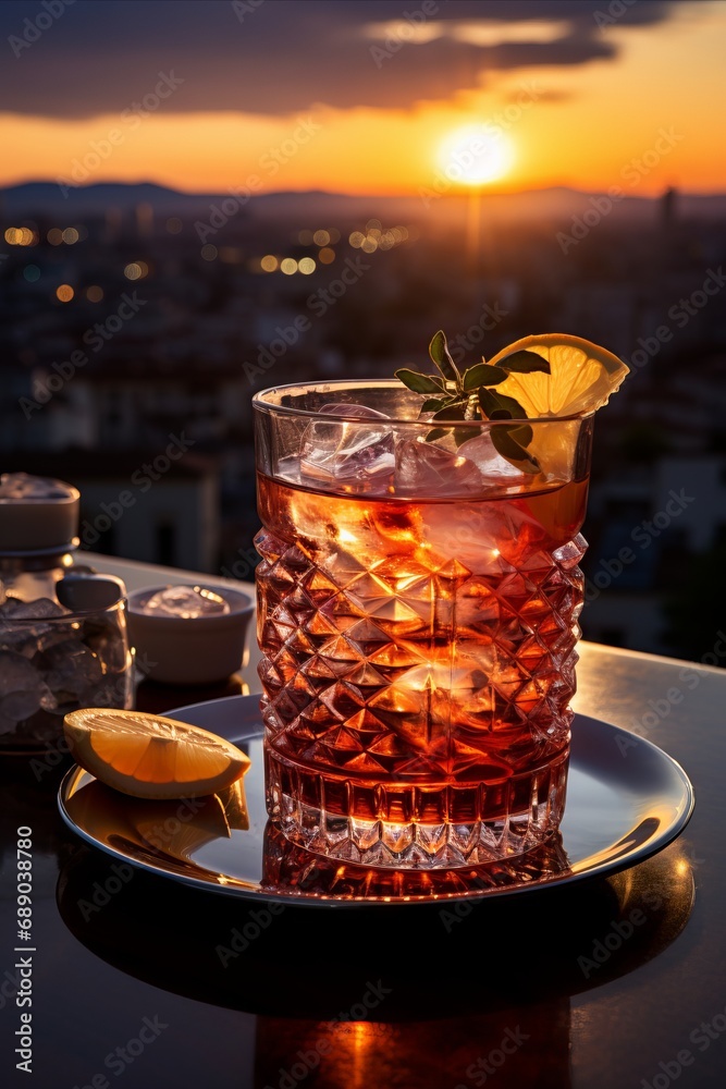 A captivating image that brings the classic Negroni to life, perfect ...