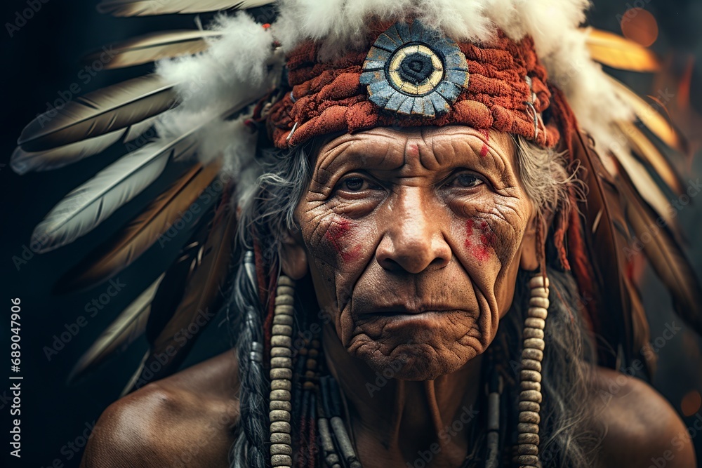 image of a shaman from the indigenous tribes of the Amazon Stock Photo ...