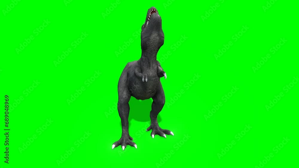 Grey Dinosaur Running and attacking blue screen animation, Grey ...