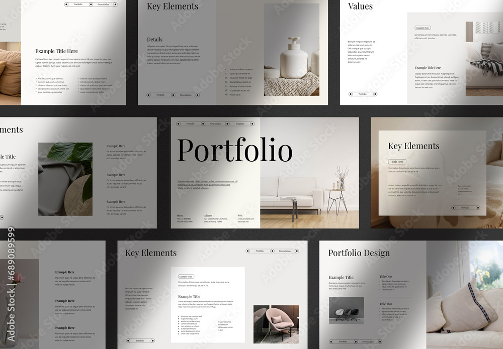 Portfolio Presentation Template Stock Template | Adobe Stock