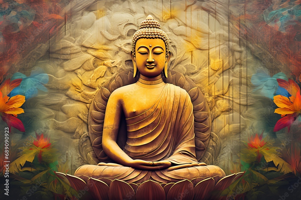 Matatma Gautam buddha, Buddha, Buddha Poster, Generative AI Stock ...