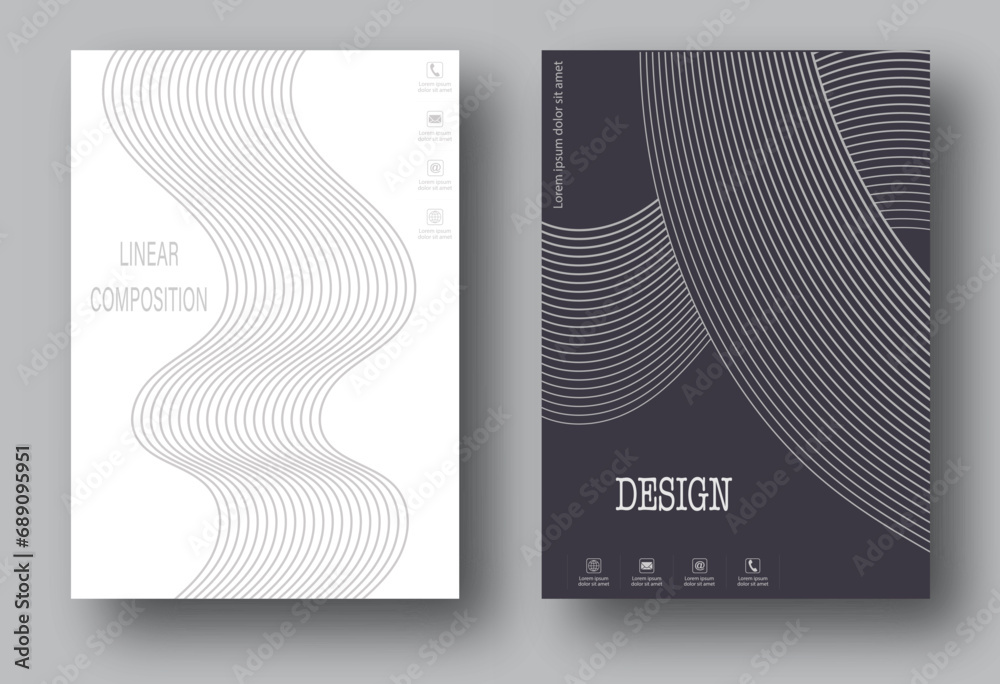 Linear composition. A set of templates for the design of banners ...