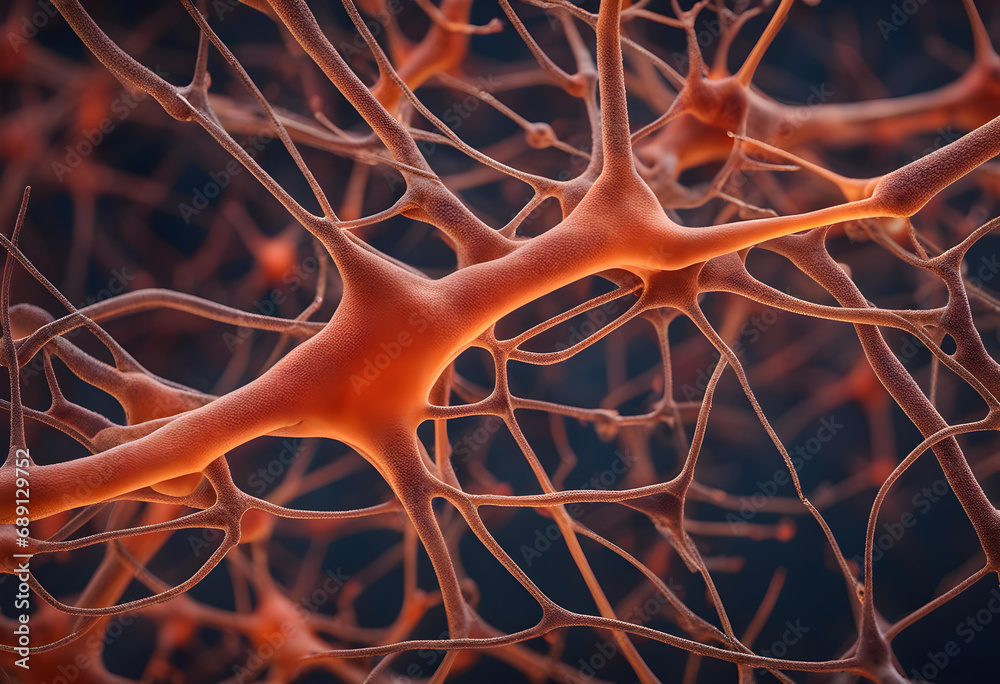 neurons and synapse like stuctures depicting brain chemistry, neuron ...