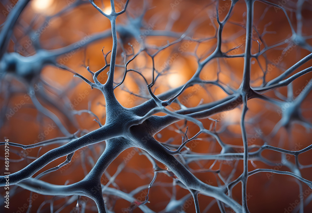 neurons and synapse like stuctures depicting brain chemistry, neuron ...