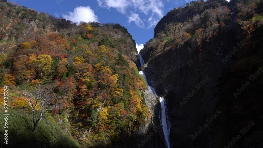 World-class waterfalls called “Shomyo Falls” run down the drop of 350 ...