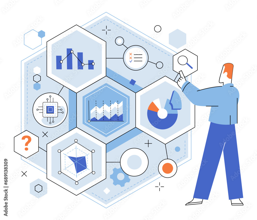 Business intelligence. Vector illustration Infographics simplify ...