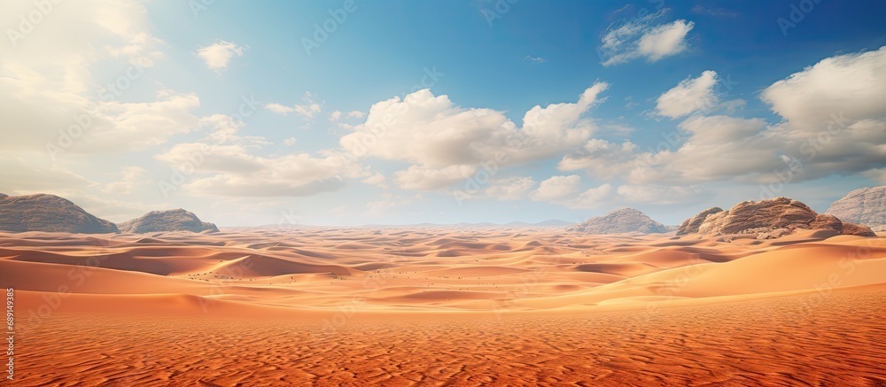 Morocco s magnificent Sahara desert Copy space image Place for adding ...