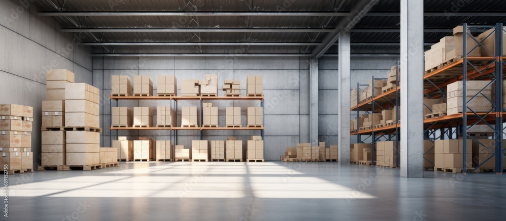 Distribution center or retail warehouse part of storage and shipping ...