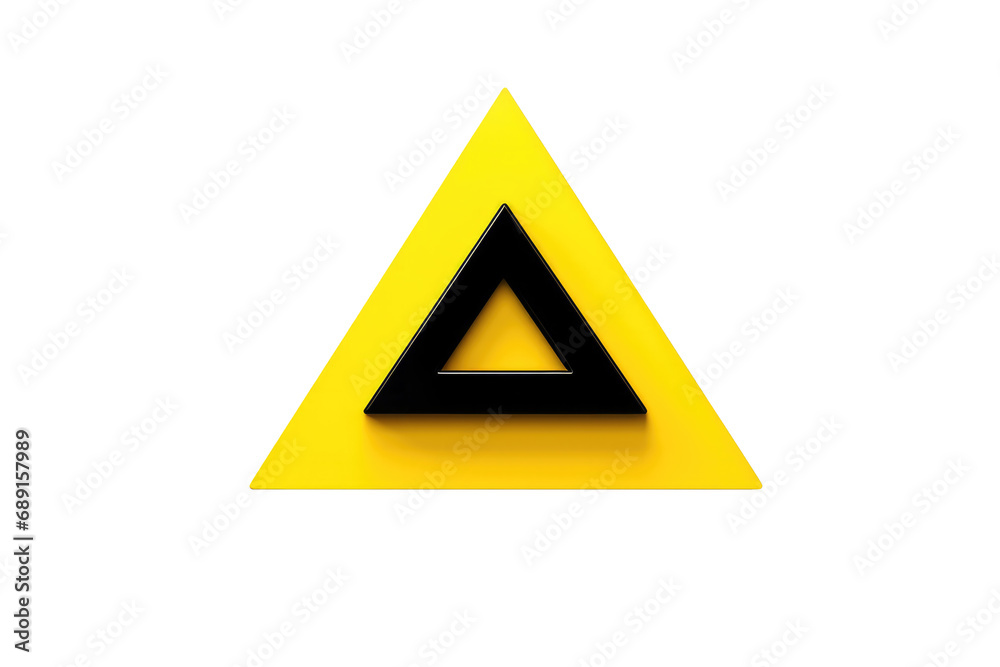 Transparent Background With Yellow Warning Triangle Icon And ...