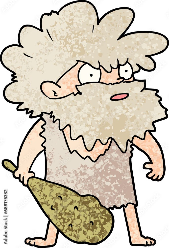 cartoon cave man Stock Illustration | Adobe Stock
