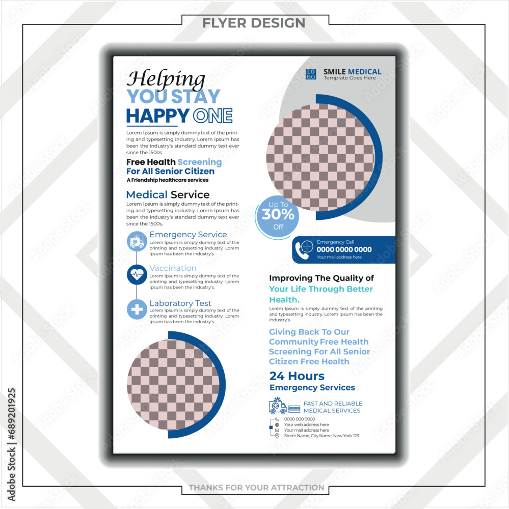 Modern template, Creative, bulletin, Professional flyer template, a4 ...