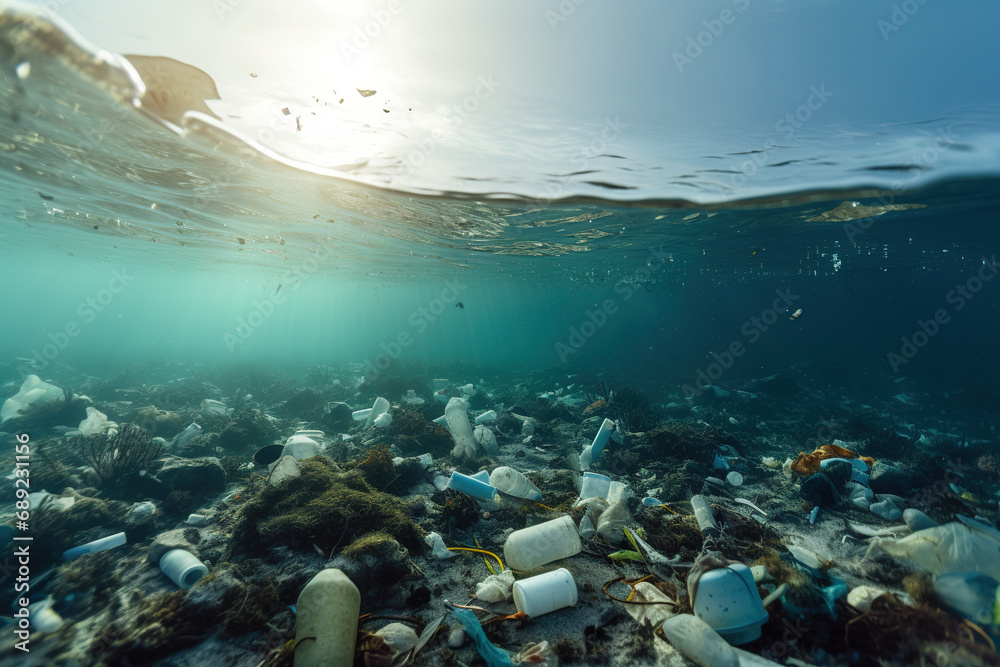 Tide of Change: Earth Day Reflections on Ocean Plastic Pollution Stock ...