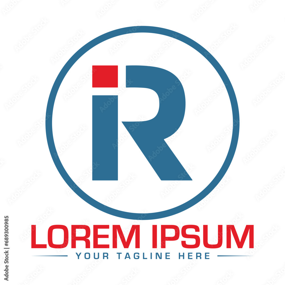 IR Logo Design Unique Logo Design Stock Vector | Adobe Stock