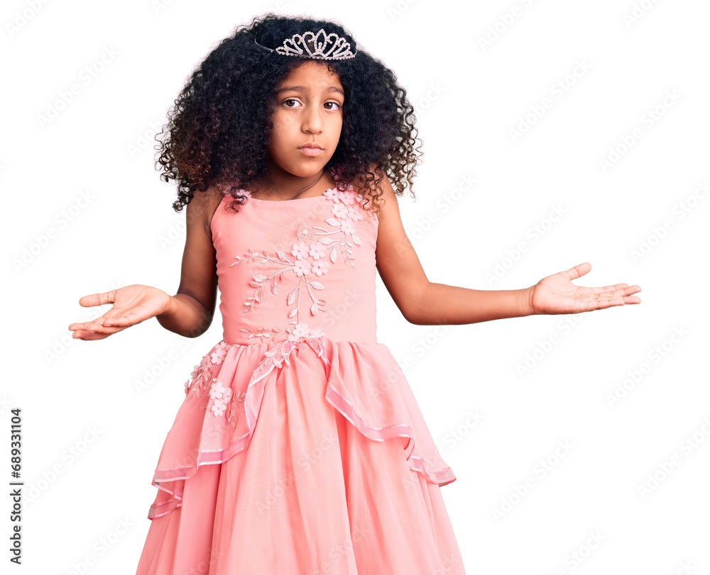 African american child with curly hair wearing princess crown clueless ...