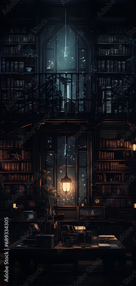 Dark Academia aesthetic collage, dim green black moon landscape, gothic ...