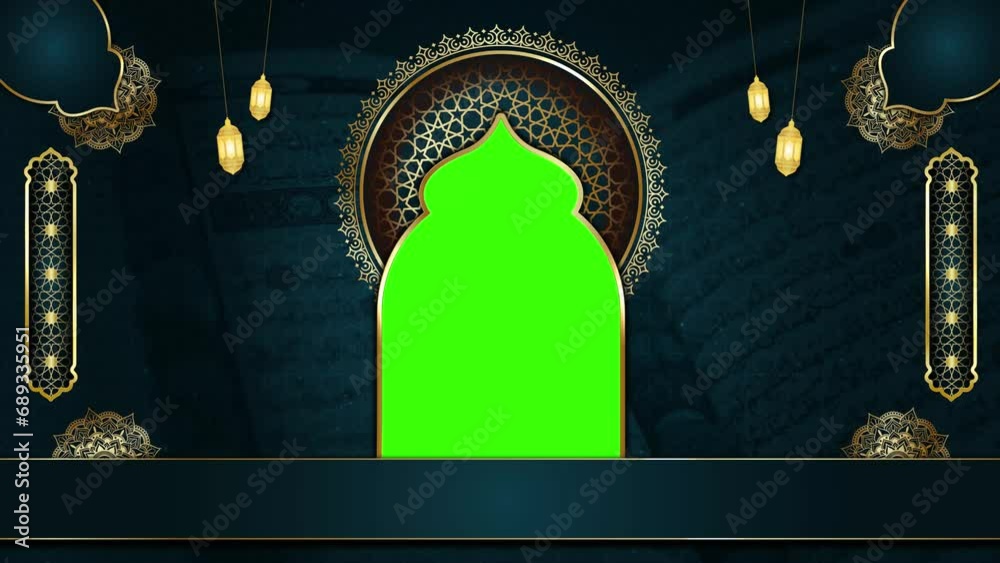 animated luxury blue islamic background , islamic design video template ...