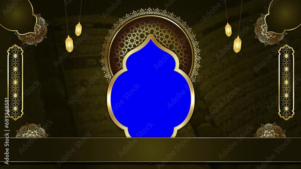 animated luxury yellow islamic background , islamic design video ...